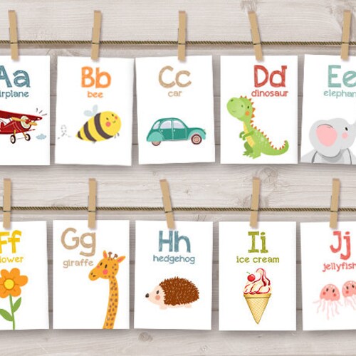Digital Alphabet Cards - Etsy
