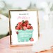 Editable Strawberry Welcome Sign Strawberry Birthday Party Farmers ...
