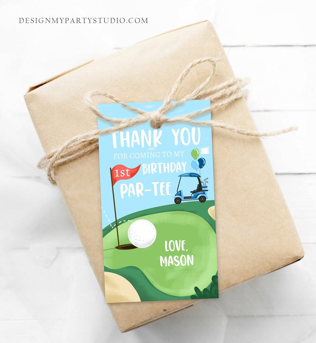Editable Golf Favor Tag Golf Thank You Par-tee Tags Golfing Birthday ...