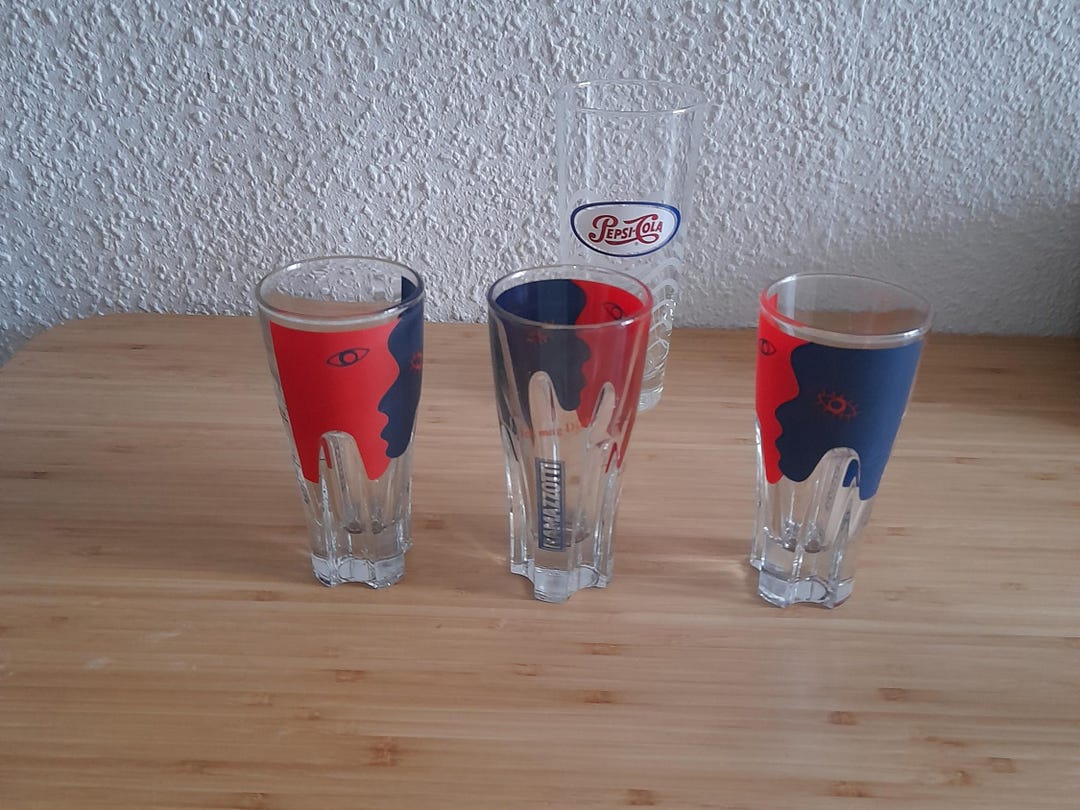 3 Ramazzotti Glasses and 1 Pepsi Cola Glass - Etsy