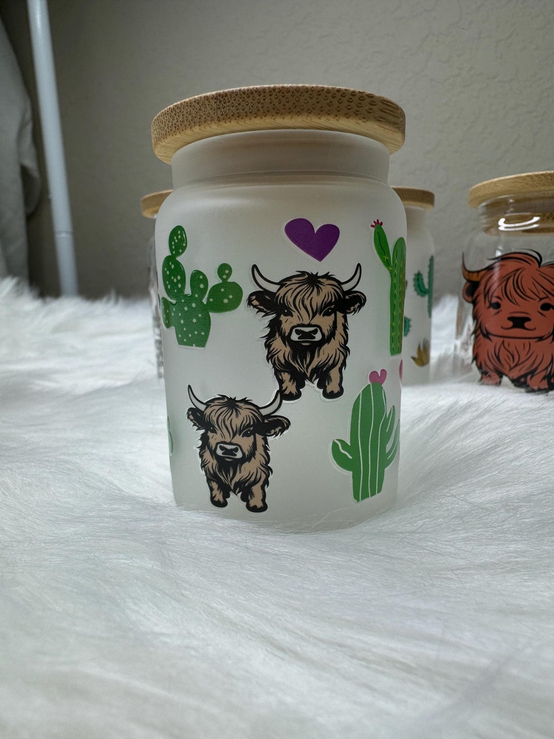 Highland Cow, Shot Glasses Set of 6 for Vodka, Tequila, Liquor ...