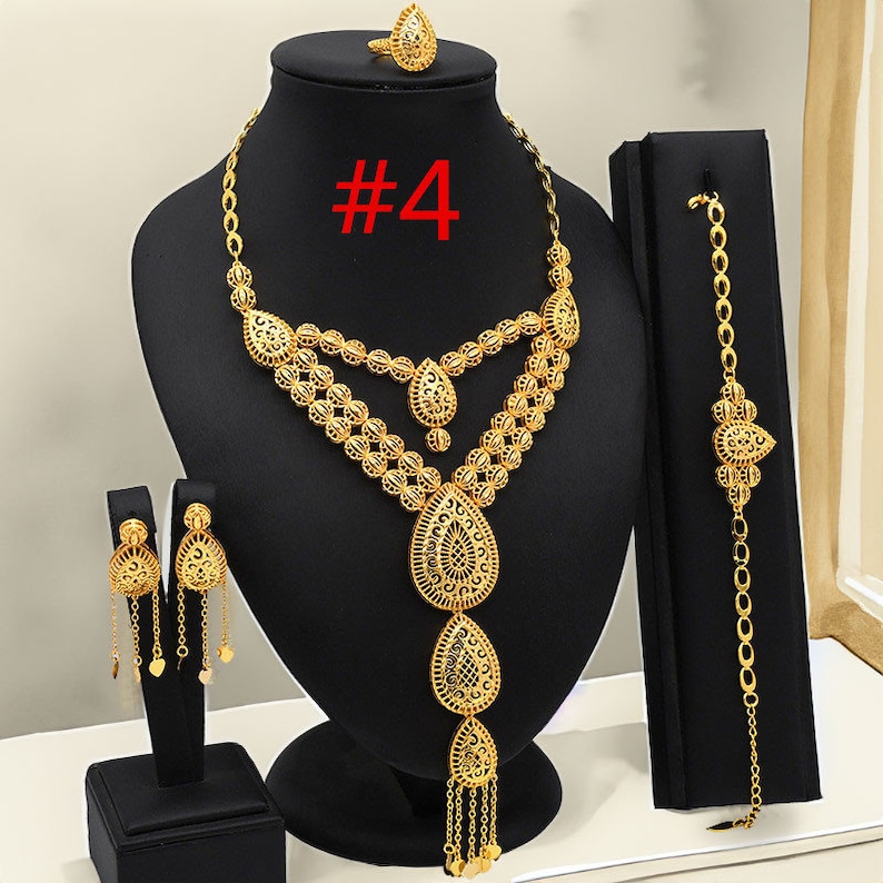 Luxury Gold Jewelry Set,24k Dubai Gold for Nigeria Wedding Jewelry Set ...