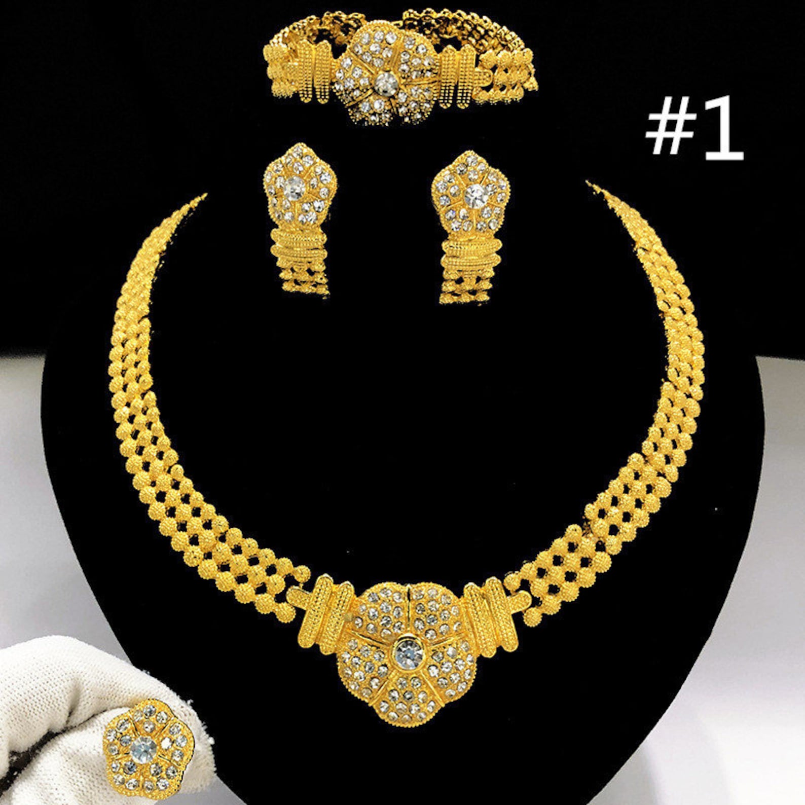 Gold Jewelry Set,nigeria Wedding Jewelry,bridal Jewelry Set ,gold ...