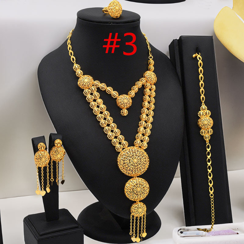 Luxury Gold Jewelry Set,24k Dubai Gold for Nigeria Wedding Jewelry Set ...