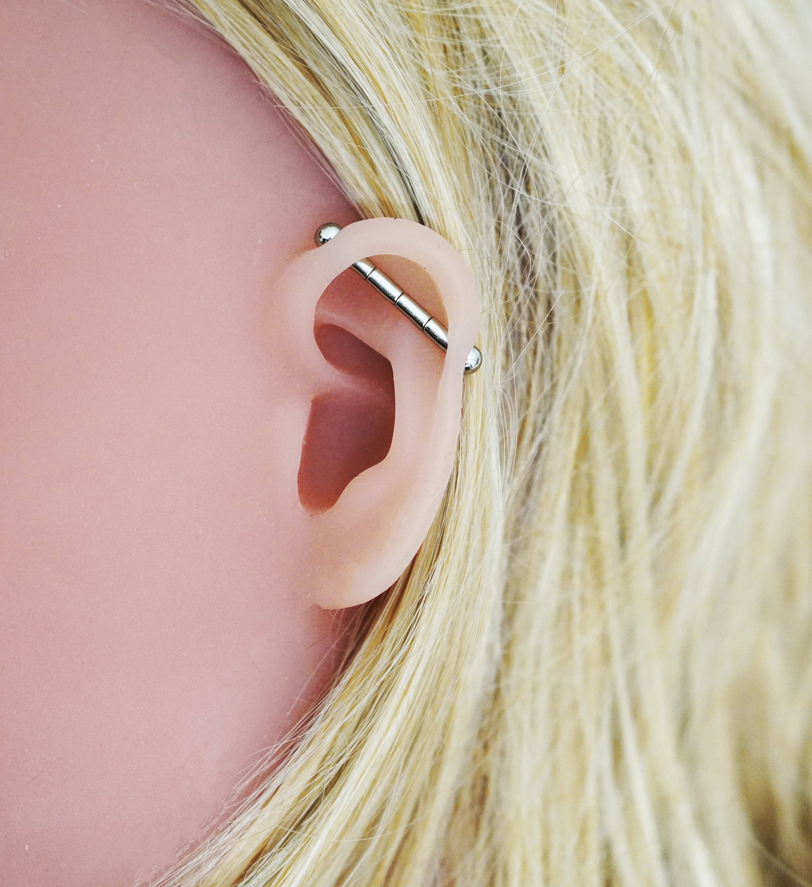 Non-piercing Fake Industrial Earring Magnetic Barbell Stud - Etsy