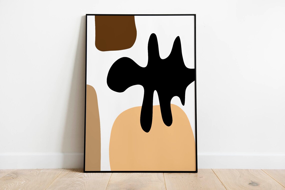 Abstract Art Posters BROWN Printable Wall Art Living-room Art Poster ...