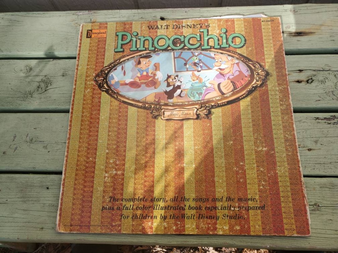 Walt Disney's Pinocchio Magic Mirror Vintage Vinyl Record Album LP 1967 ...