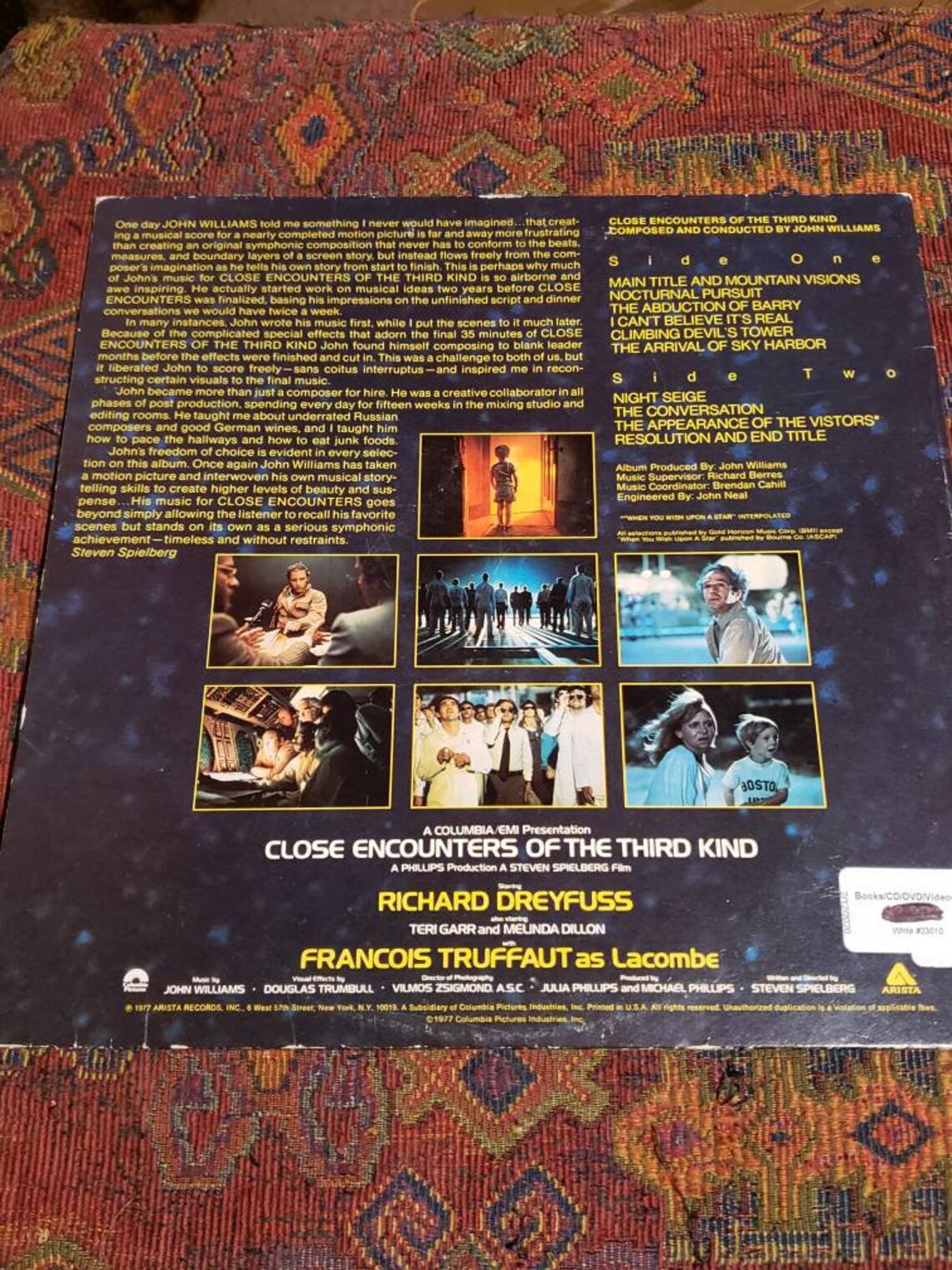 Close Encounters of the Third Kind Soundtrack Vintage Vinyl Record ...