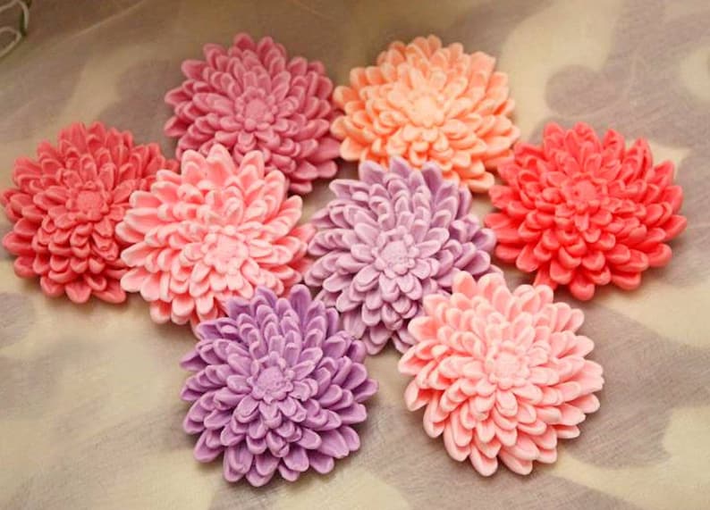 Flower Soap Favors Chrysanthemum Soap Summer Soaps Decorative Etsy