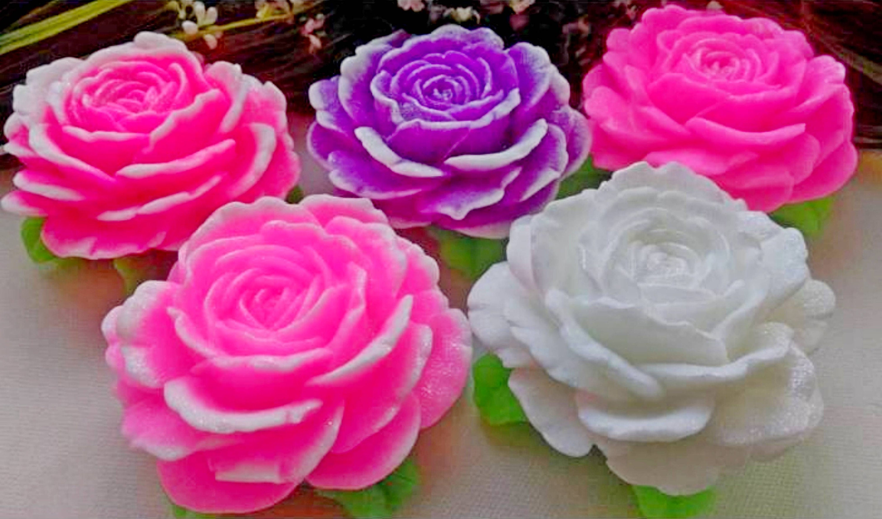 Silicone Mold Flower 3d Big Rose Mold High Quality Floral Rose - Etsy