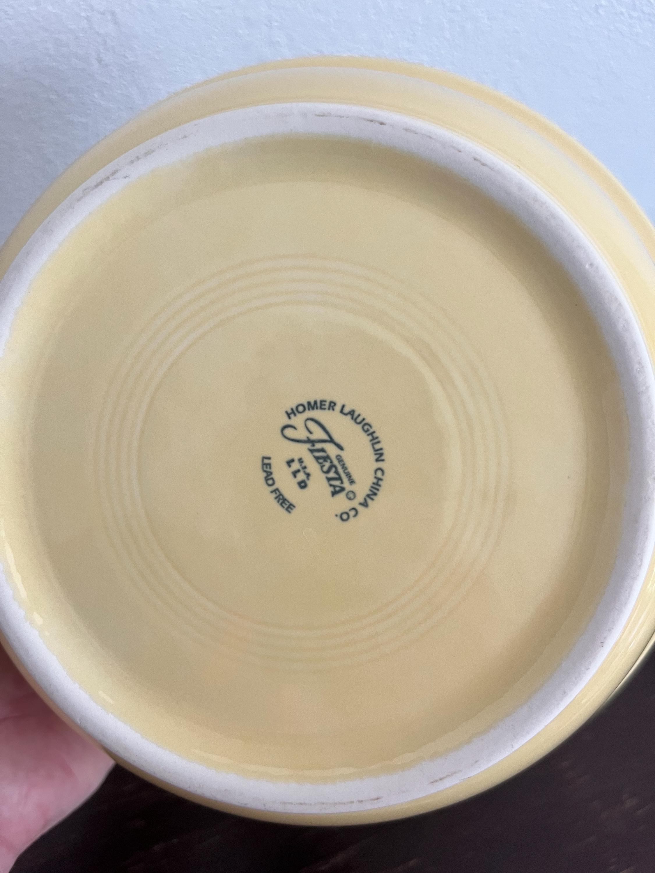 Vintage Fiestaware Covered Casserole Serving Dish Light Yellow - Etsy