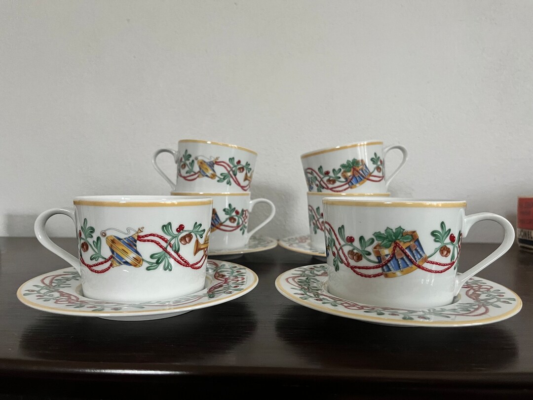 Block Spal Whimsy Christmas 6 Tea/coffee Cups and 4 Saucers Set - Etsy