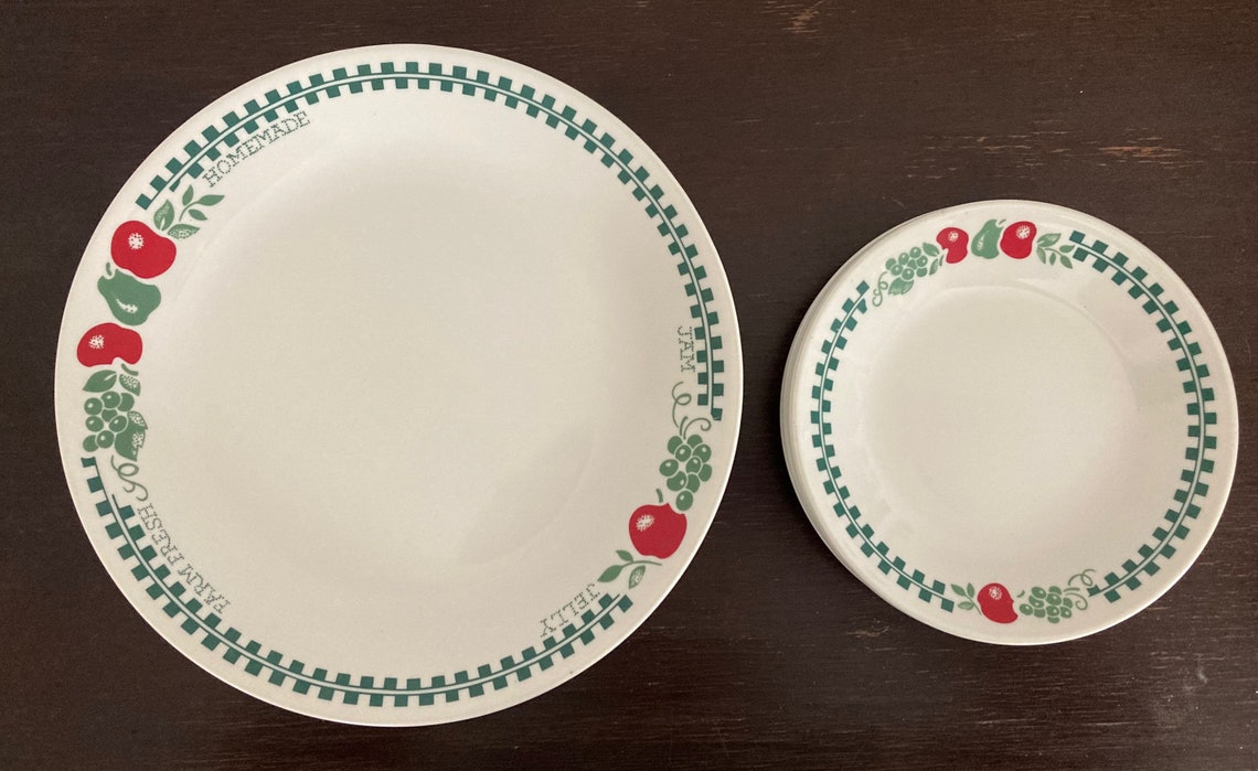Vintage Corelle Farm Fresh - Dinner and Bread Plates - 18 Pieces - Etsy