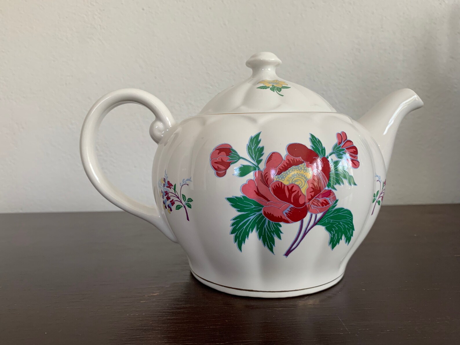 Vintage Laura Ashley Floral Teapot - Etsy