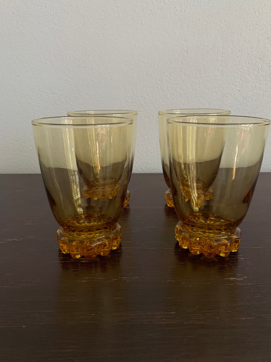 Libbey Crystal Sonnet Gold (amber) Set of 4 Rocks Glasses - Etsy