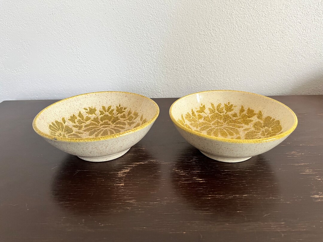 Red Wing Pottery Damask Bowls Set of Two 2 - Etsy