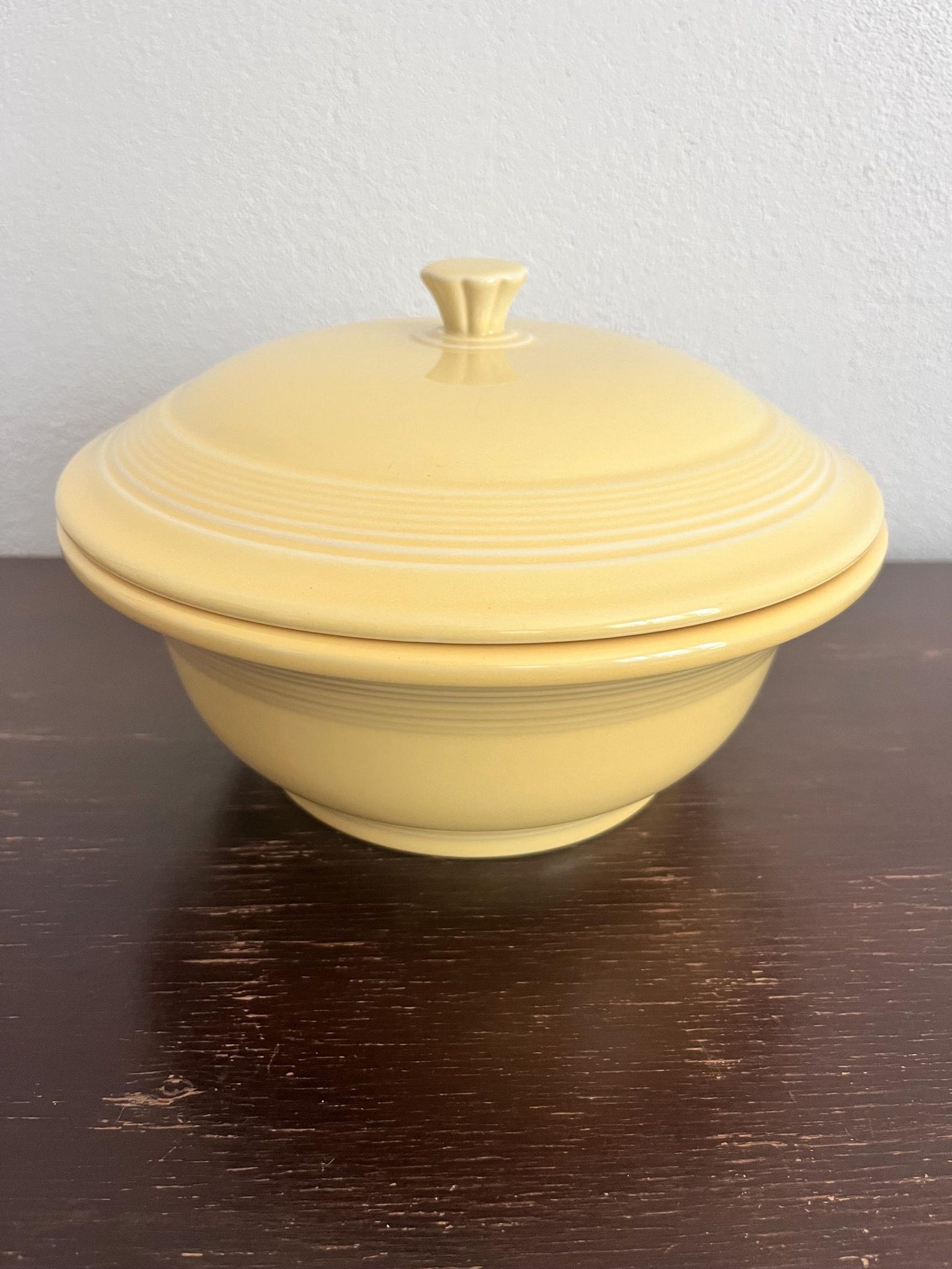 Vintage Fiestaware Covered Casserole Serving Dish Light Yellow - Etsy