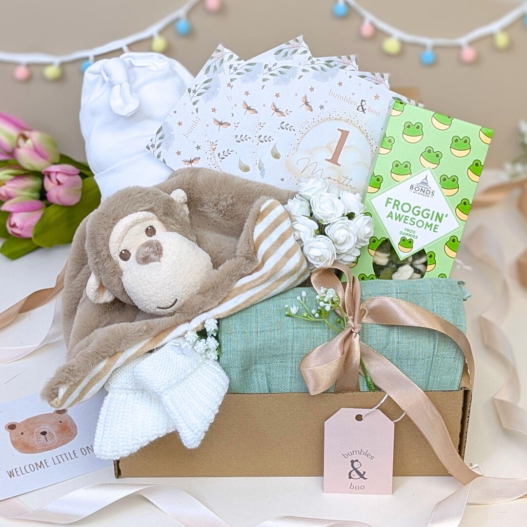 Cheeky New Baby Gift Box, Unisex Baby Hamper, Baby Shower Gift, Perfect ...
