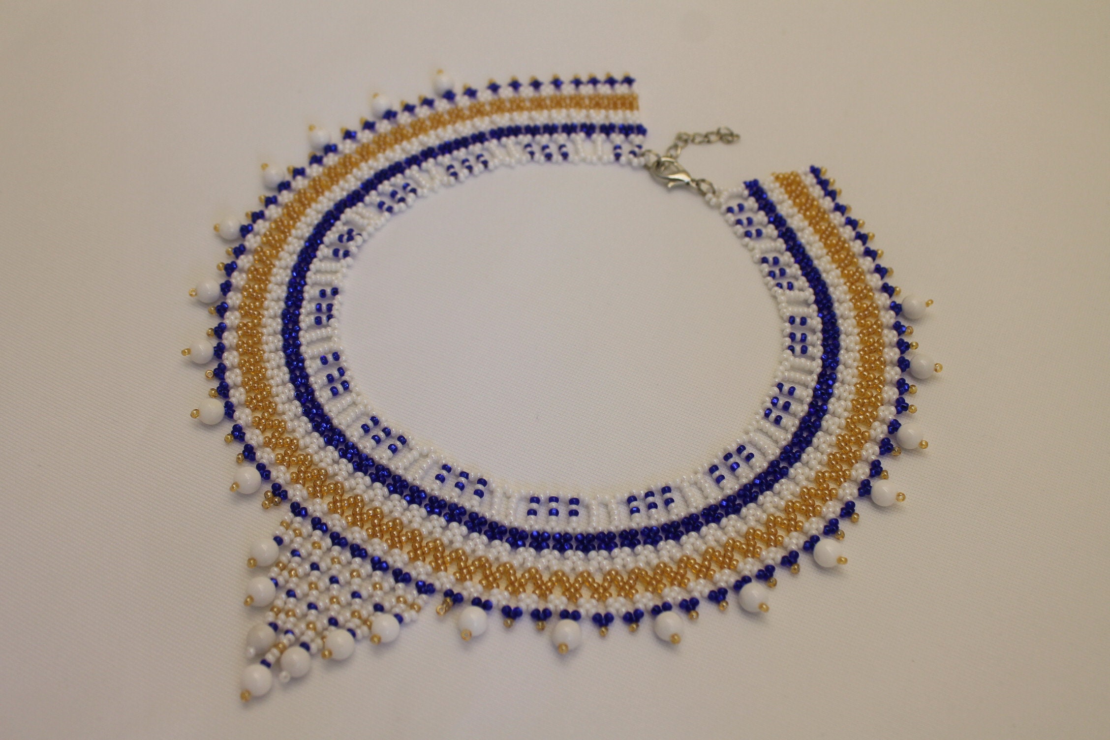 Ukrainian Traditional Necklace. Beaded Collar. Silyanka. Seed Bead ...
