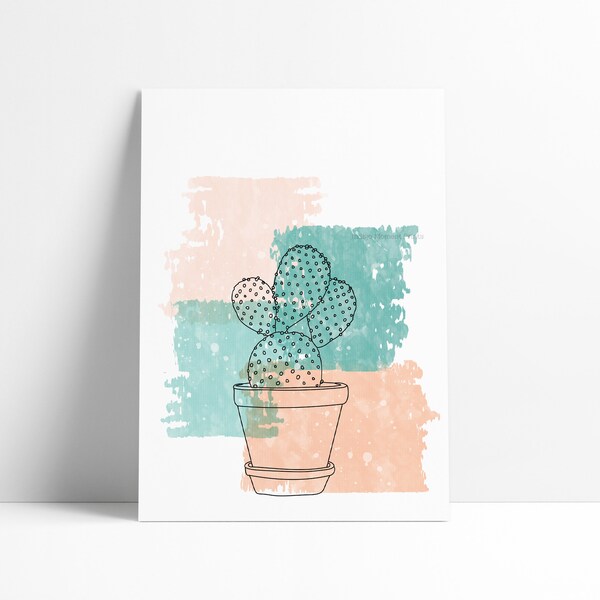 Prickly Pear Line Art - Etsy