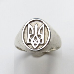 Ukrainian Trident Tryzub Symbol Unisex Ring Silver Trident - Etsy