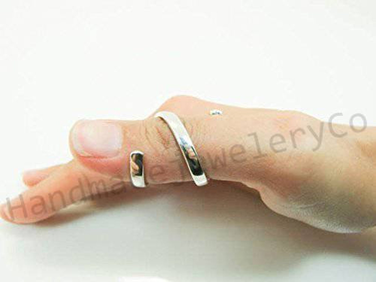 Sterling Silver Spiral Splint Ring Adjustable Wide Band Spiral | Etsy