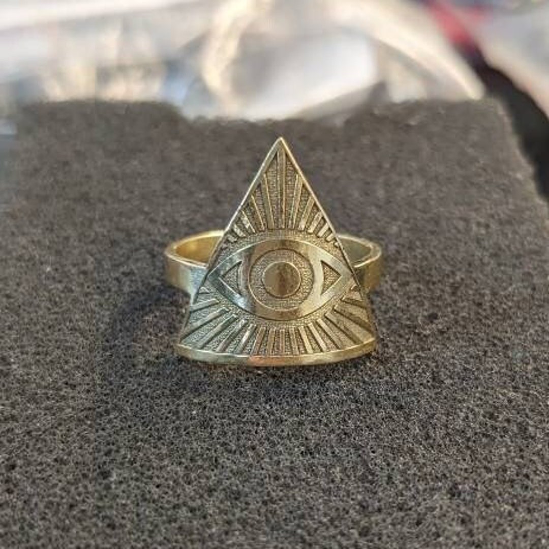 Evil Eye Ring, Sterling Silver, All Seeing Omniscient Eye Jewelry, Eye ...