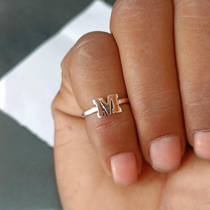 Alphabet Finger Ring - Etsy