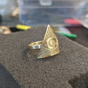 Evil Eye Ring, Sterling Silver, All Seeing Omniscient Eye Jewelry, Eye ...