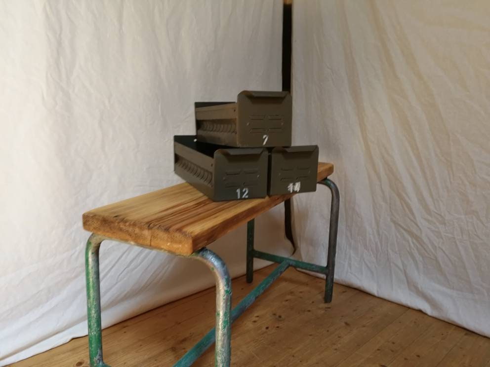 Vintage Metal Boxes Army Boxes Index Box - Etsy