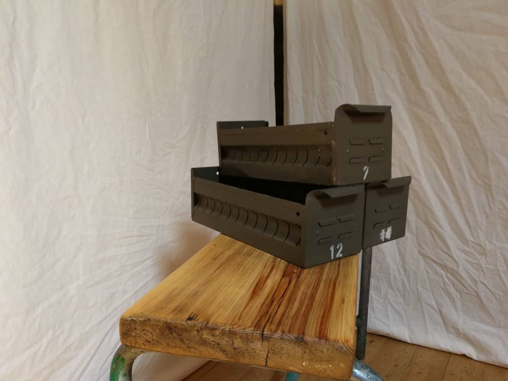Vintage Metal Boxes Army Boxes Index Box - Etsy
