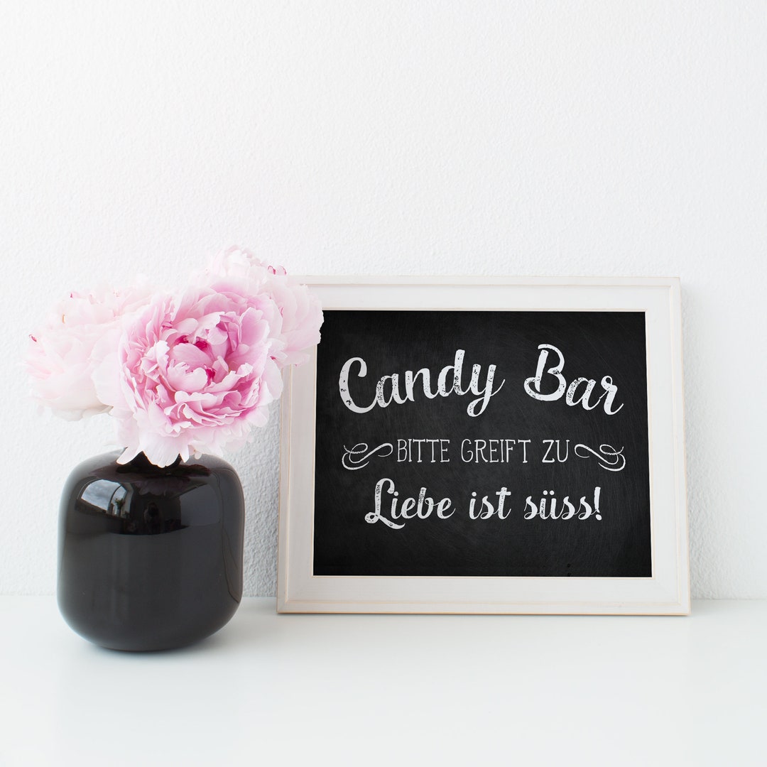 Candy Bar Wedding Poster, Wedding Sign, Vintage Poster, Candy Bar ...