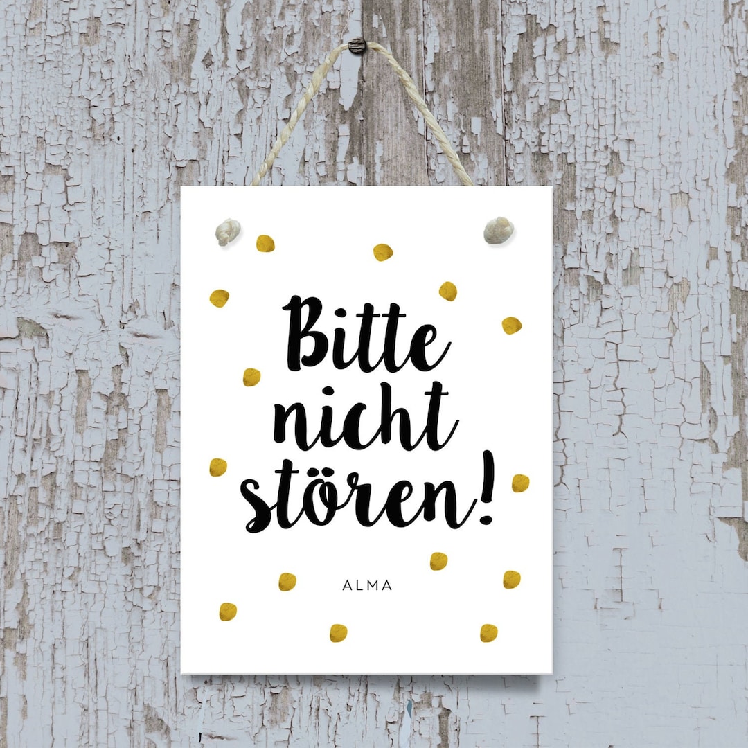 Personalized Request Do Not Disturb Sign With Golden Dots, Please Do ...