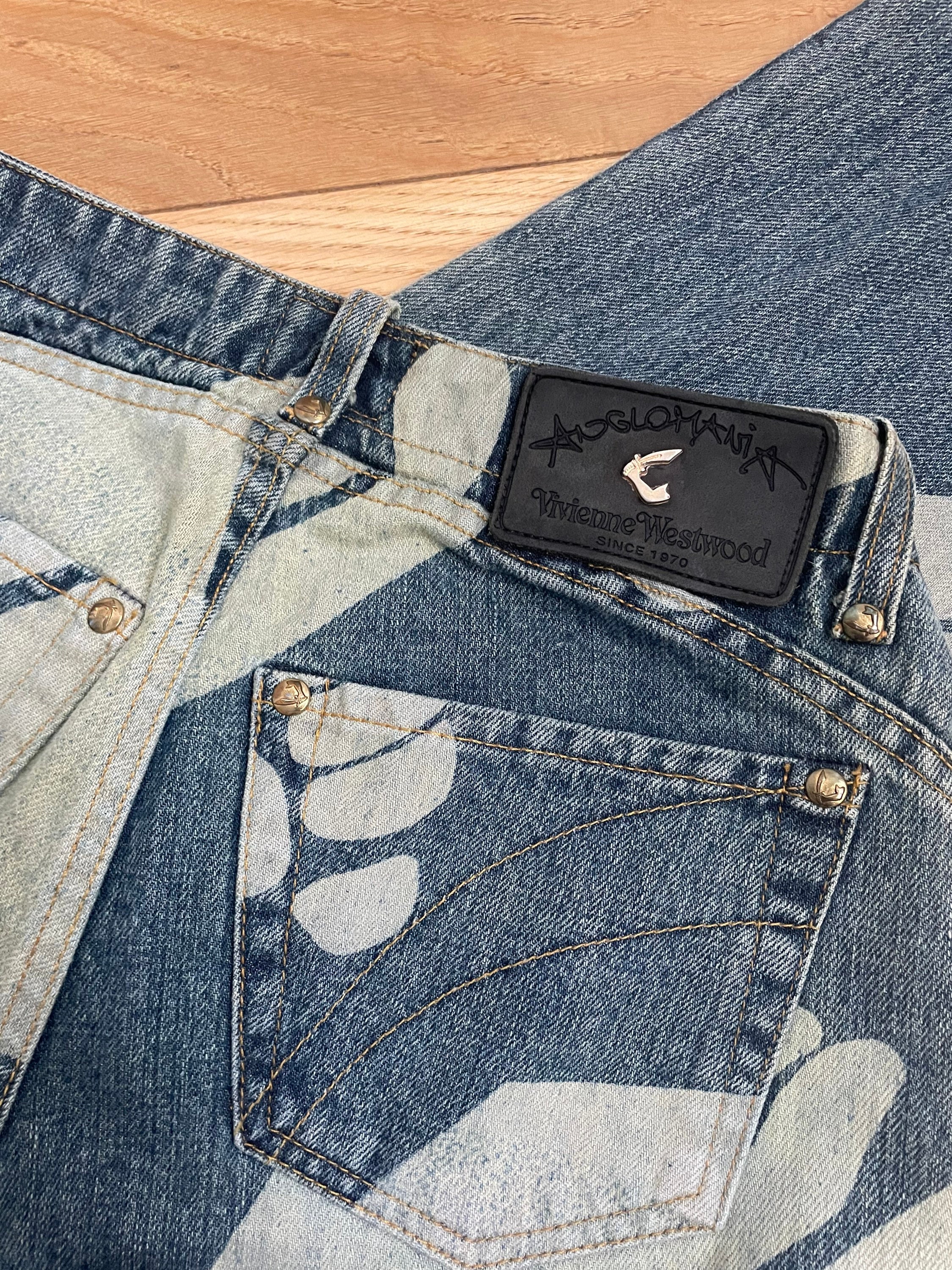 Rare 1998 F/W Vivienne Westwood Anglomania Printed Jeans Rare 1998 F/W Vivienne Westwood Anglomania Printed Jeans