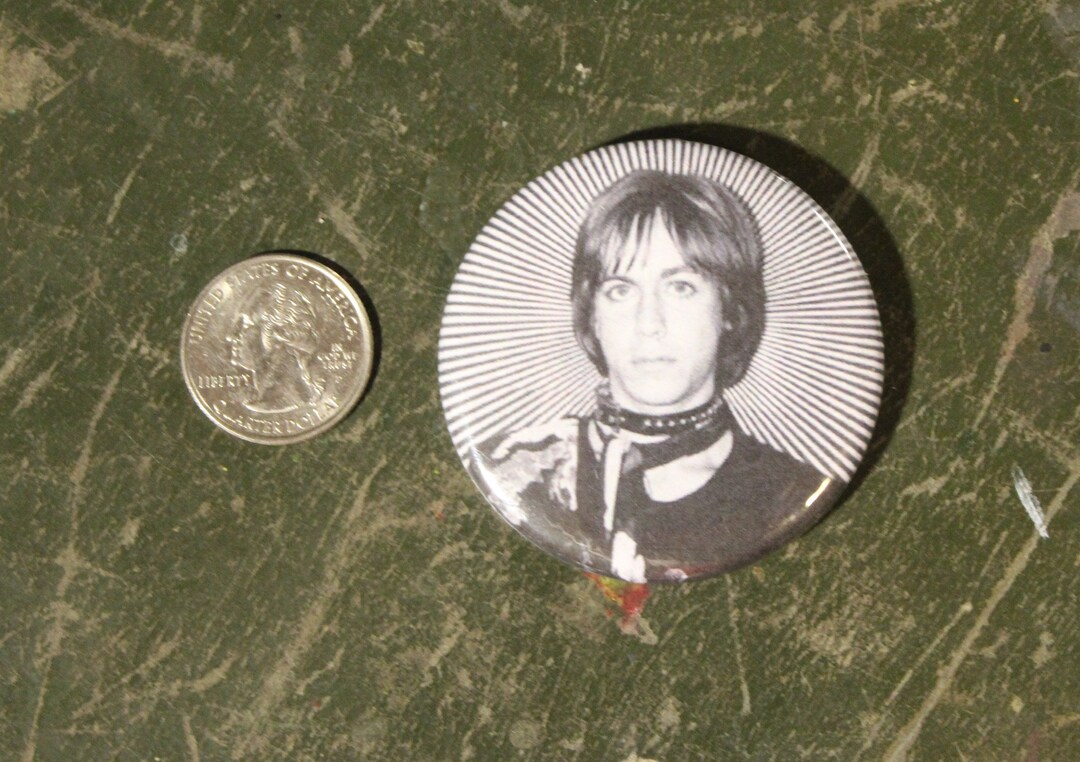 Iggy Pop 2.25 Button Keychain 1970s the Idiot Magnet Pin Badge Vintage ...