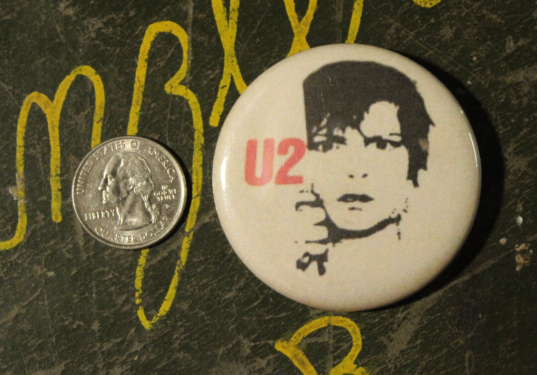U2 1980s 2.25" Button Keychain Magnet Pin Badge Bono Joshua Tree ...