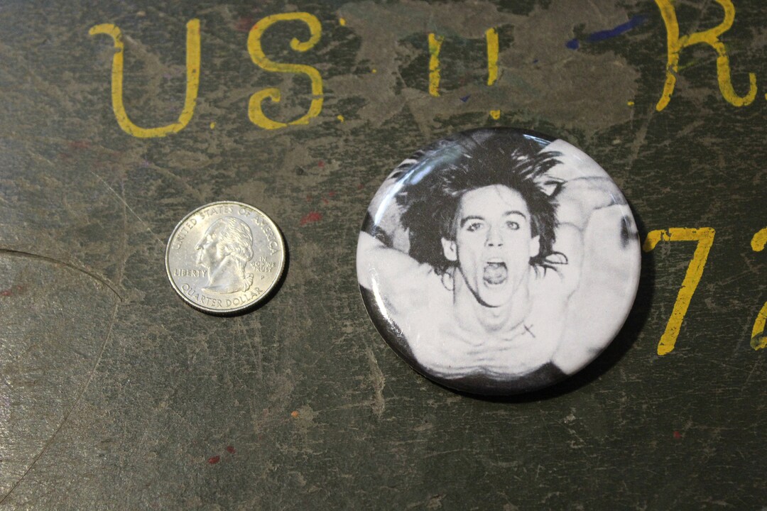 Iggy Pop 2.25" Button Keychain 1970s the Idiot Magnet Pin Badge Vintage ...