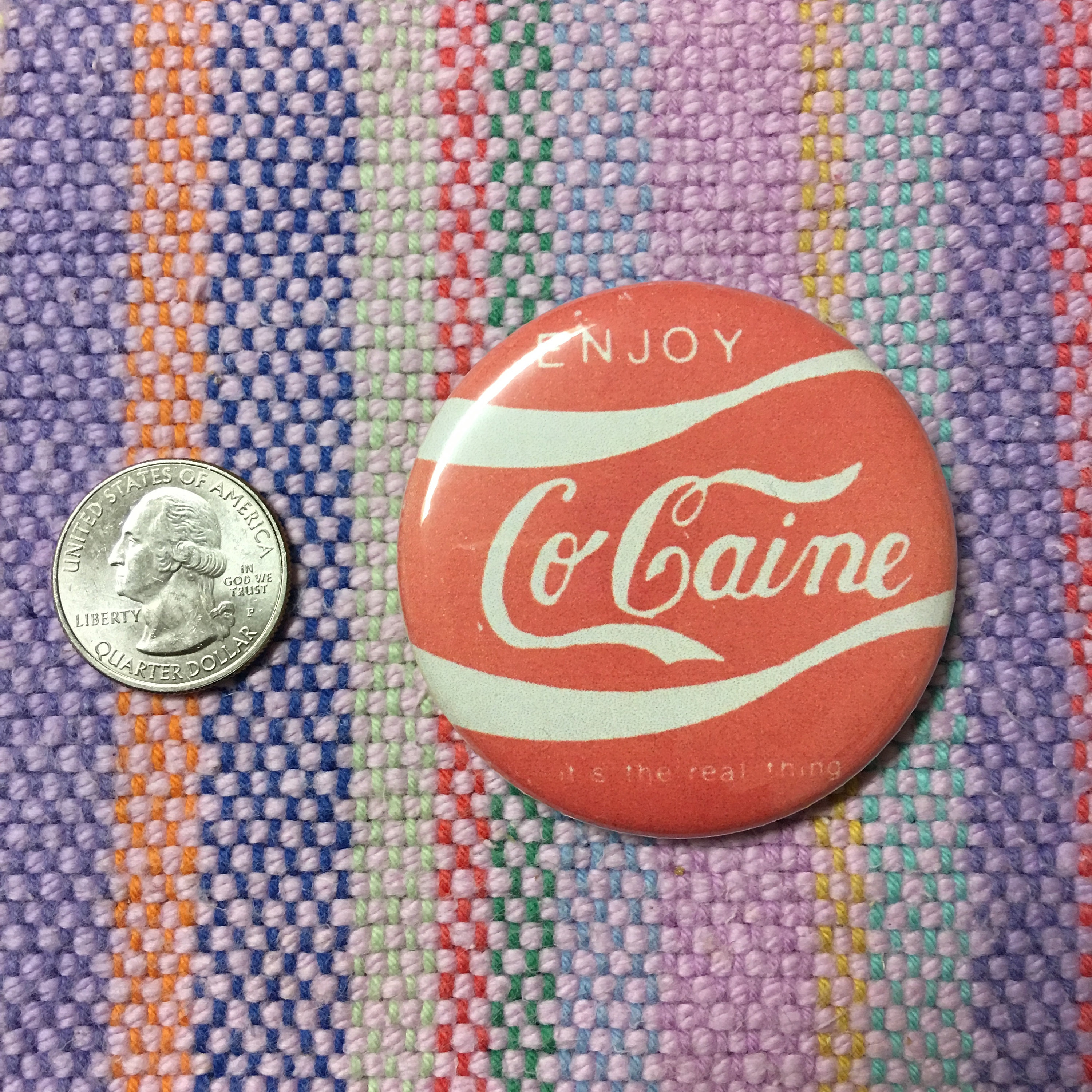 Enjoy Cocaine 2.25 Button Keychain Magnet Pin Badge - Etsy