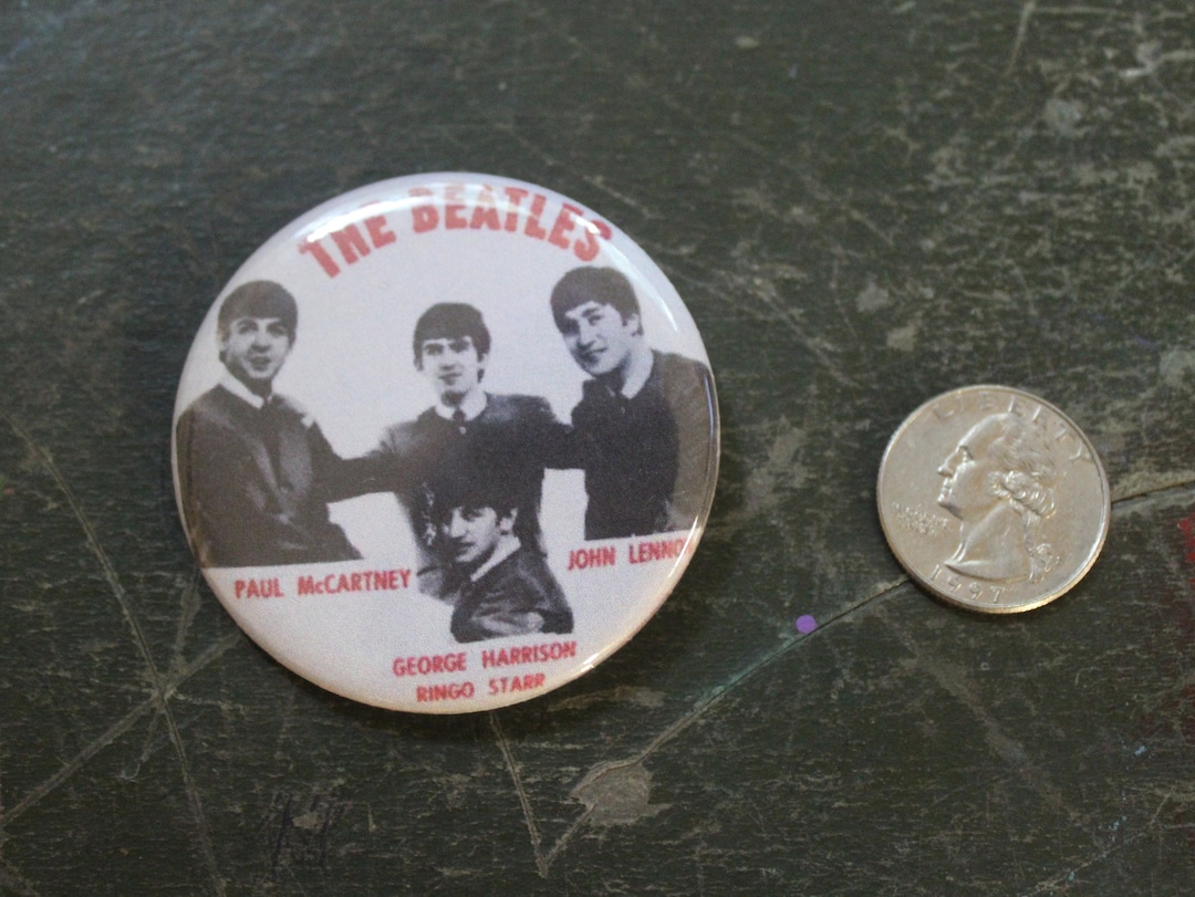 The Beatles 2.25" Button Keychain Fab Four Fan Club Magnet Pin Badge ...