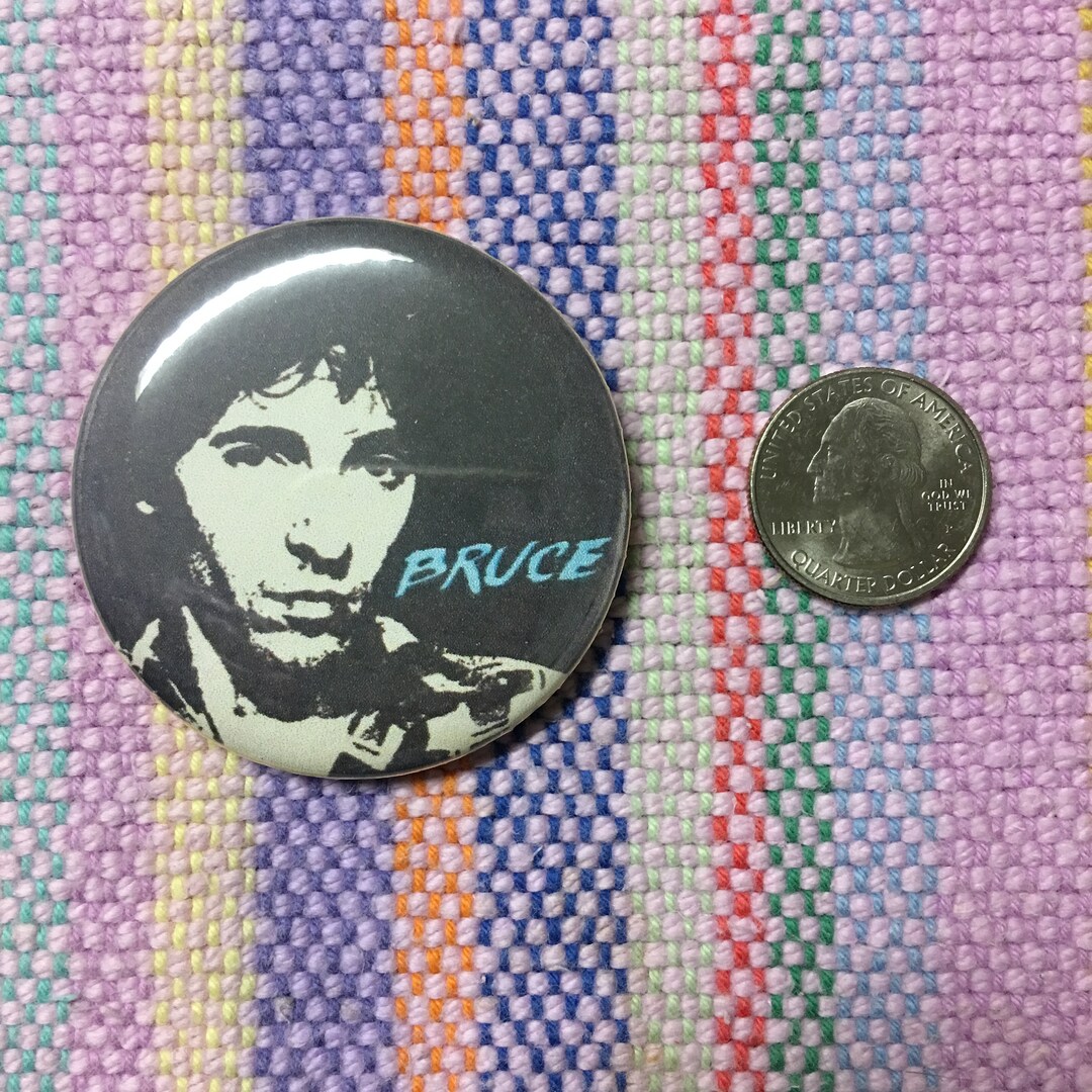 Bruce Springsteen 2.25" Button Keychain Magnet Pin Badge Vintage Retro ...