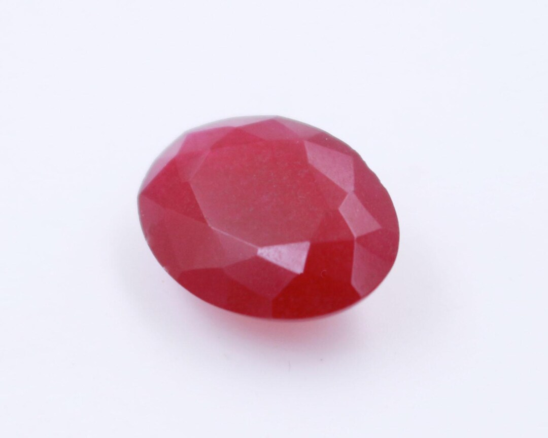 Natural Oval Cut Ruby Gemstone Premium Loose Stone for Jewelry Making ...
