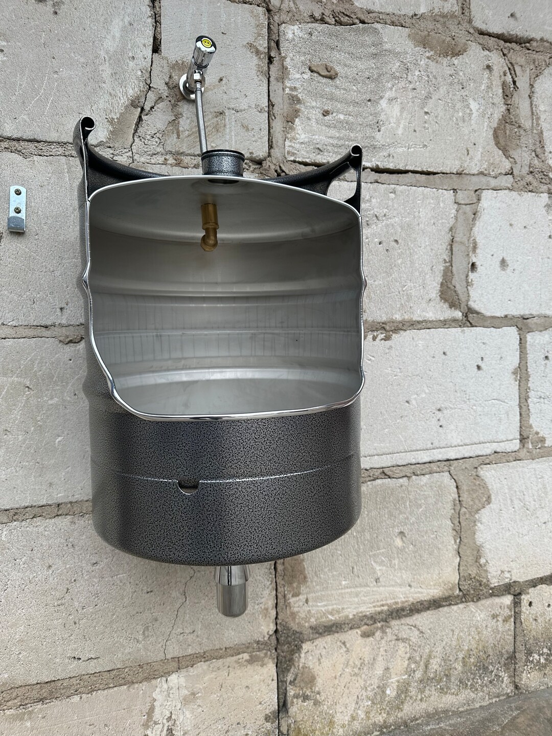 Beer Keg Urinals Made From New Keg Made to Order Powder Coated antique ...
