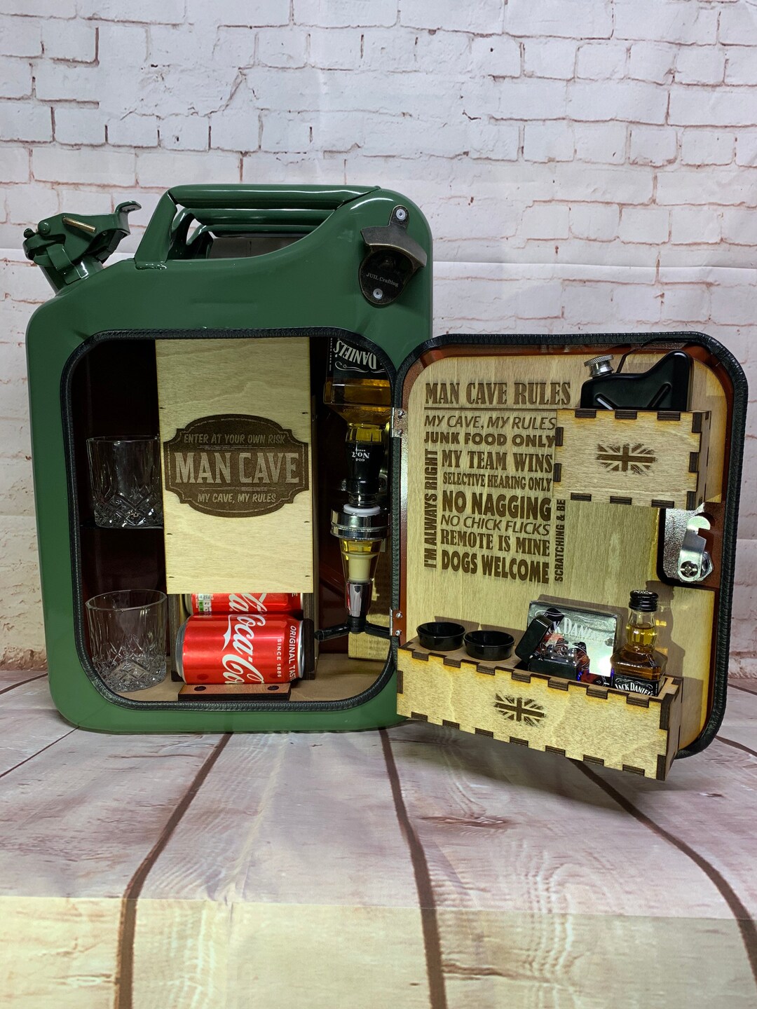Jerry Can Mini Bar/jack Daniel’s/hip Flask/man Cave/display Unit/gift ...