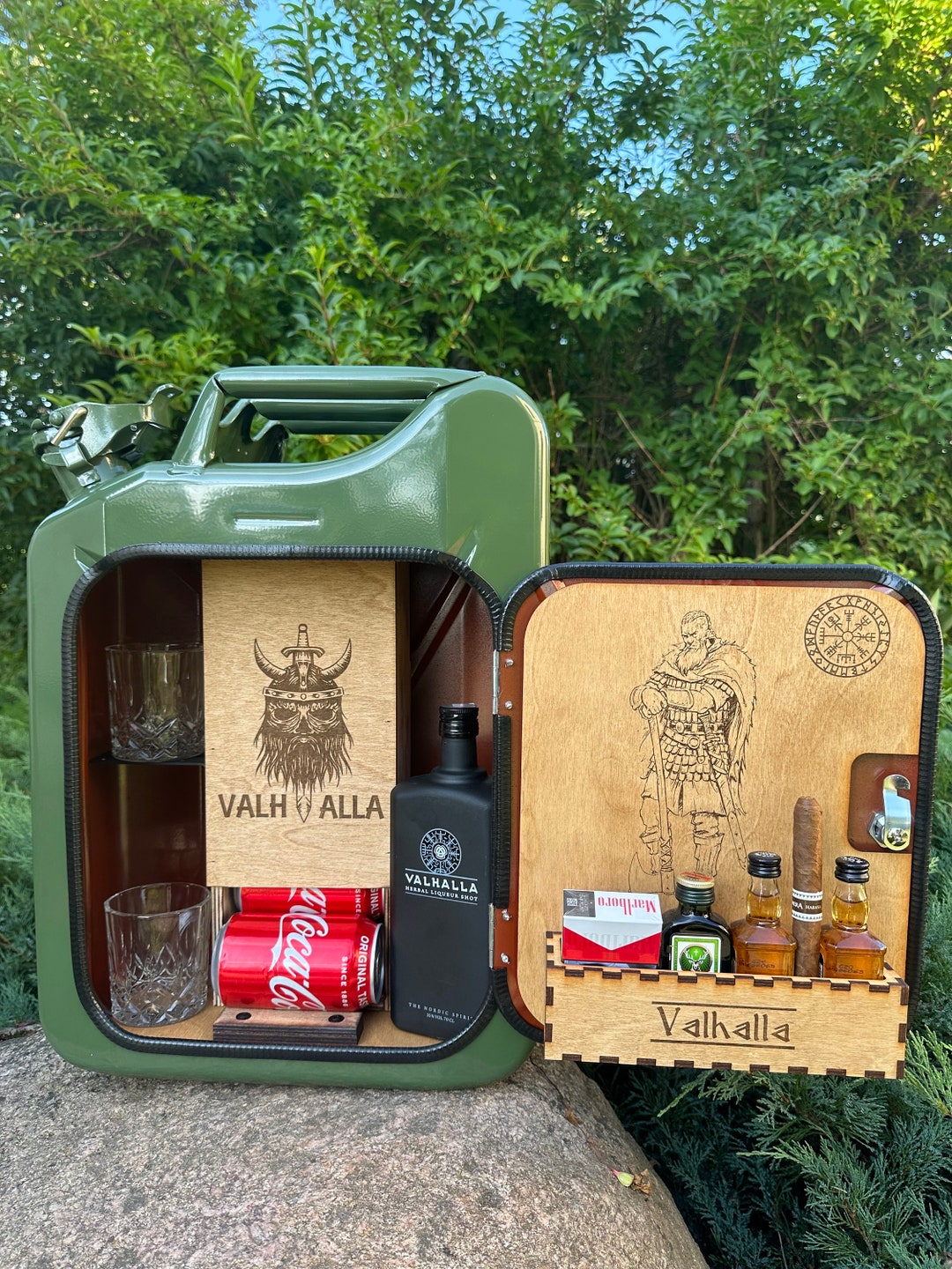 Viking… Valhalla Themed Jerry Can Mini Bar/display Unit/drink Cabinet ...