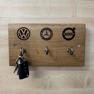 Personalised Car Keys Holder ( Wooden Wall Mounted) Can Be Personalised ...