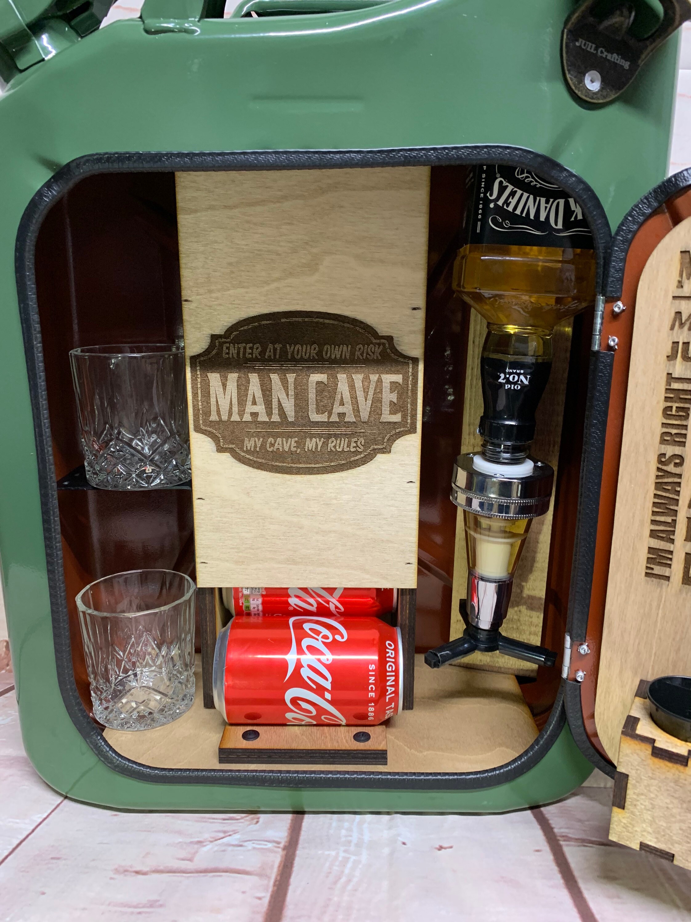 Jerry Can Mini Bar/jack Daniel’s/hip Flask/man Cave/display Unit/gift ...