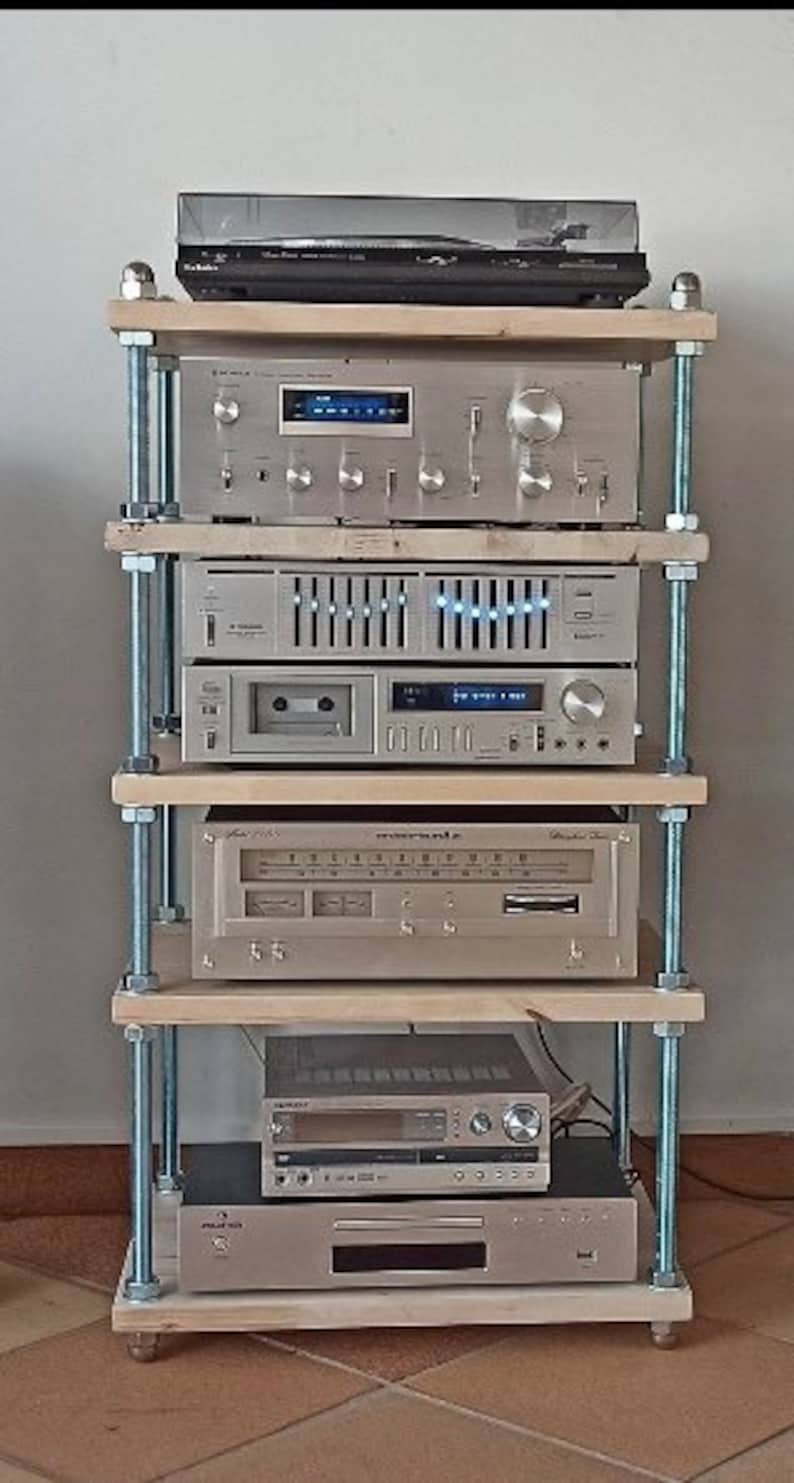 Record Player Stand / Audio Rack With Adjustable Shelf ! - Etsy