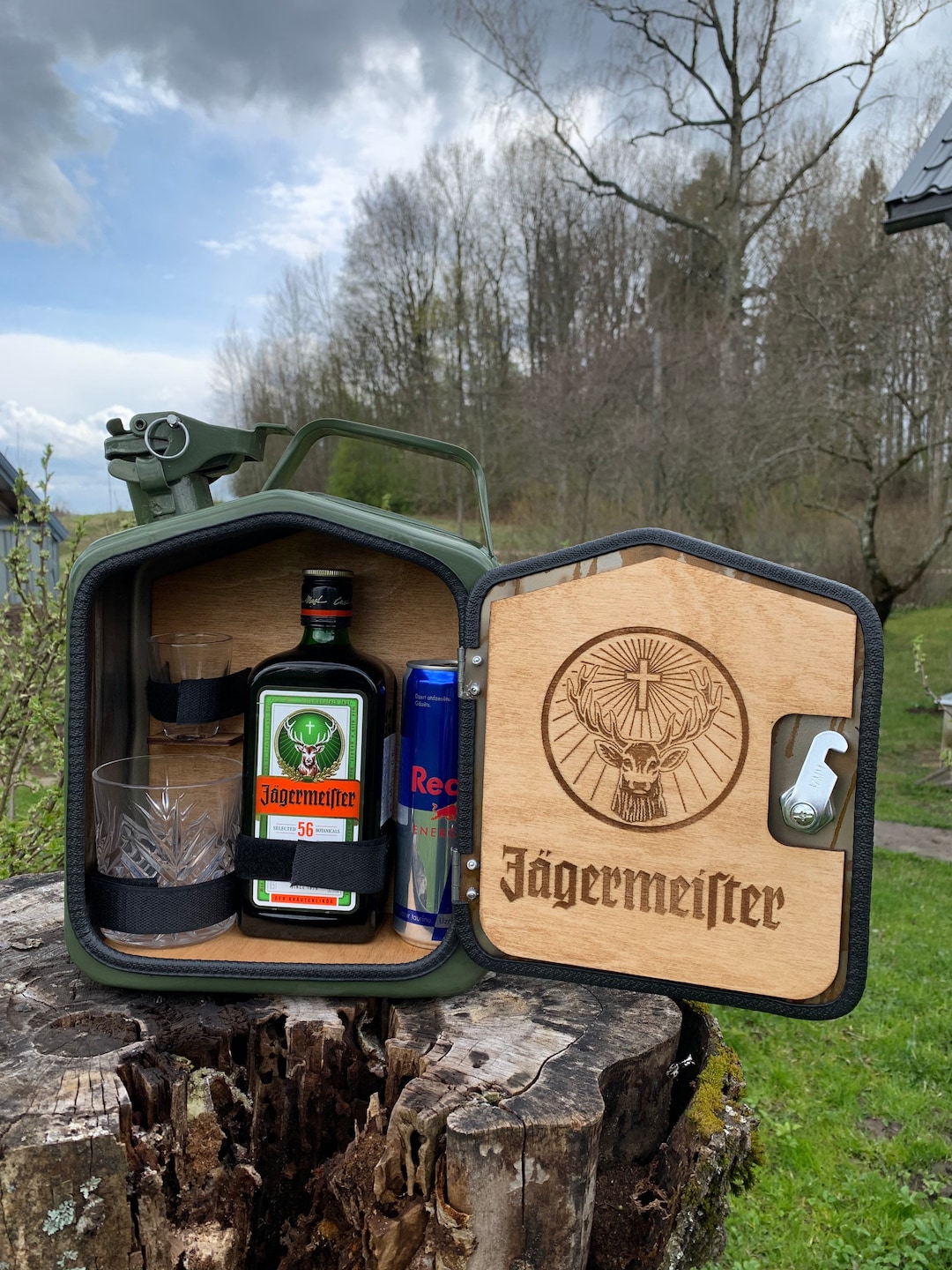 Jerry Can Bar.. Jagermeister /union Jack/jack Daniel’s/man Cave/party ...