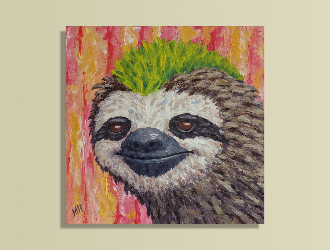 Punks Not Dead. Made to Order Art. Abstract Face LSD Sloth Gift ...