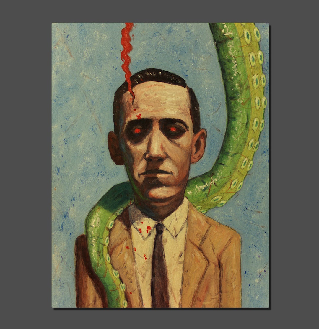 Lovecraft Original Acrylic Horror Painting, Lovecraftian Mythology ...